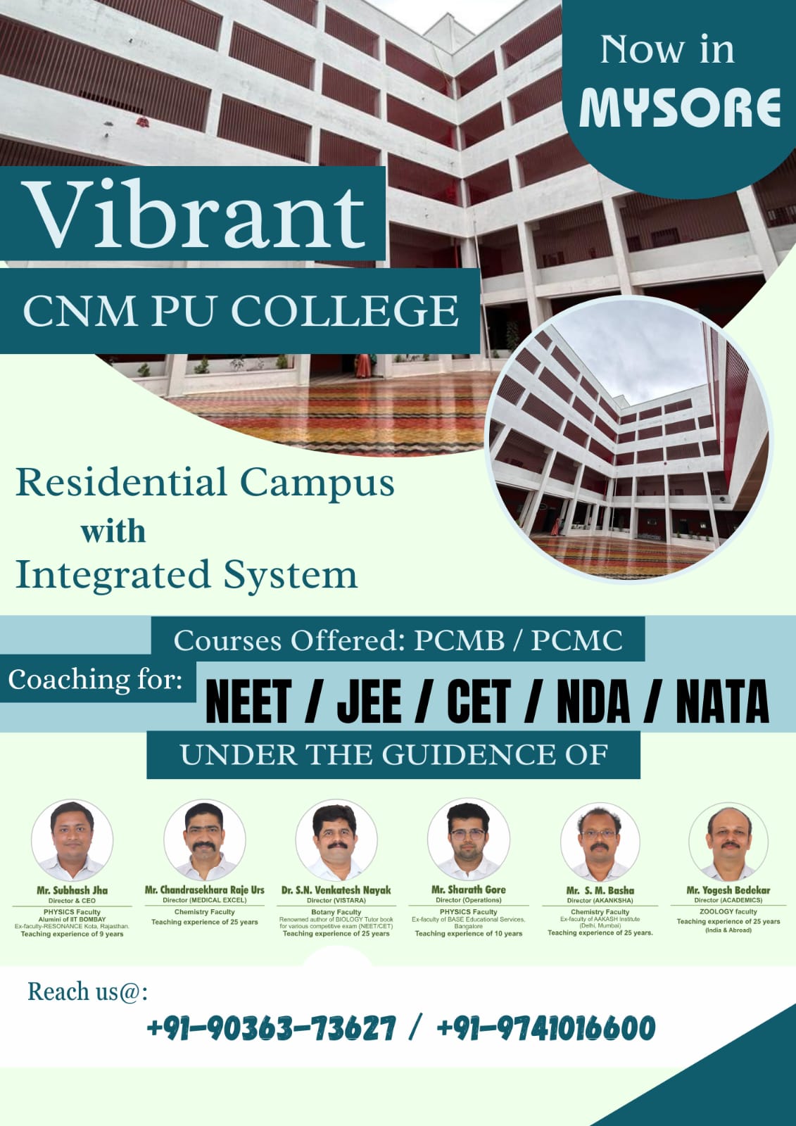Vibrant CNM PU College, Mysuru – Best PU college in Mysore with integrated NEET/JEE/CET coaching
